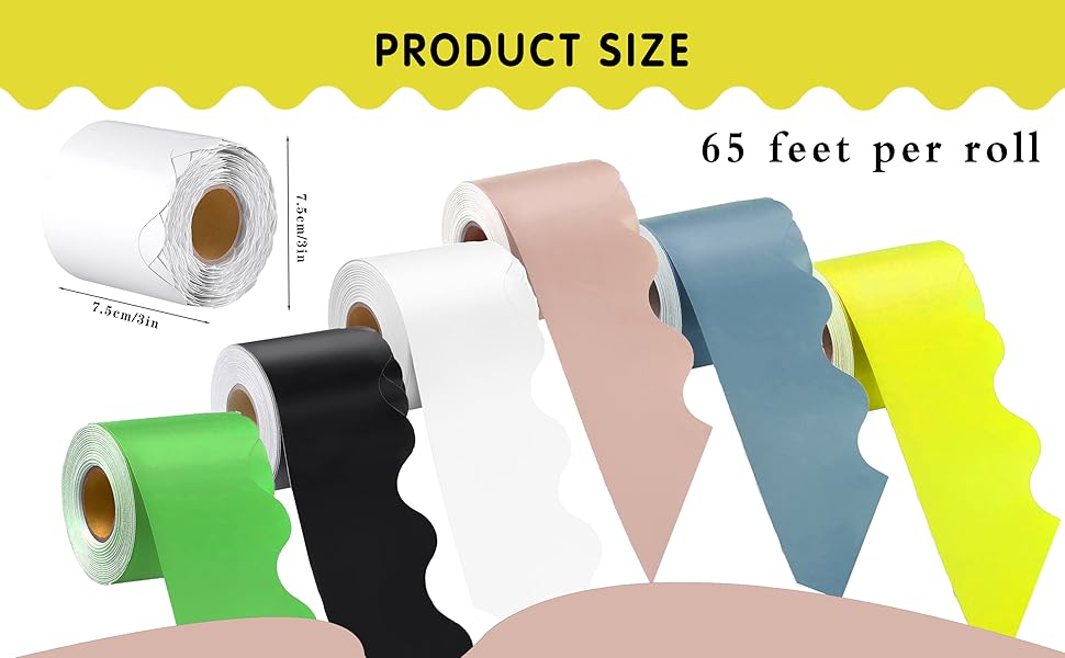 Amazon.com: 65Feet Bulletin Board Borders, Scalloped Dark Blue Bulletin ...