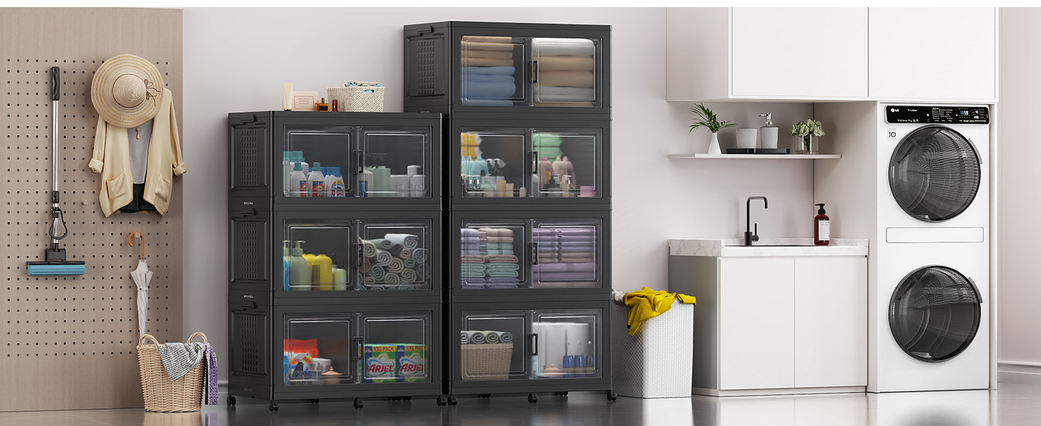 Amazon.com: BROVIEW 600Qt Plastic Storage Bins with Lid and Wheels ...