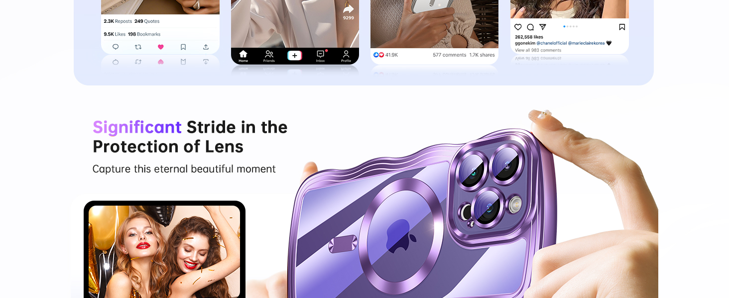 Amazon.com: JUESHITUO for iPhone 14 Pro Max Case with Stylish Wave Frame Shape Design ...