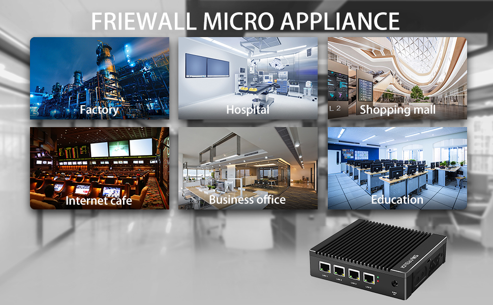 Sharevdi Micro Firewall Appliance, Intel Pentium N3700 Firewall Mini PC ...