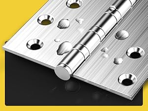 KOLET Ball Bearing Door Hinges, 4 x 4 Inches Door Hinges, Square Corner, Stainless Steel Hinges ...