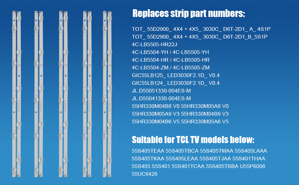 Amazon.com: New LED Backlight Strips Set for Hisense JL.D580A1330-365AS-M_V02 LC-58Q7370U LC ...