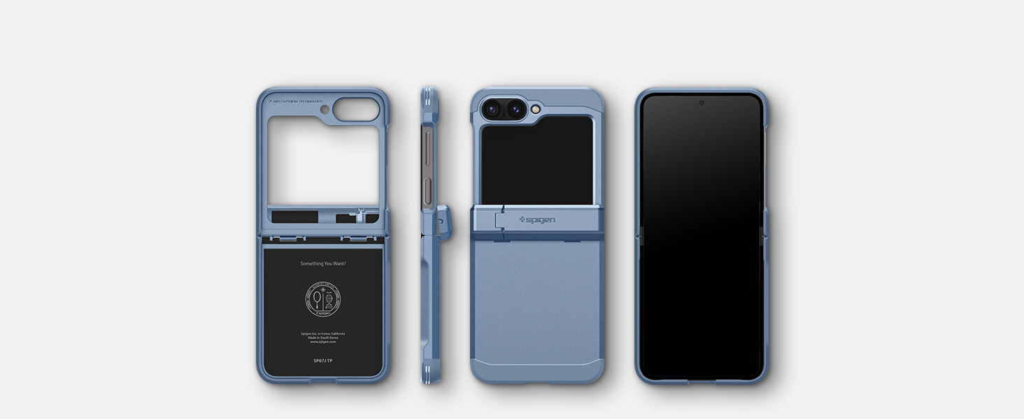 Amazon.com: Spigen Tough Armor Pro Designed for Galaxy Z Flip 6 Case (2024) [Kickstand] - Black ...