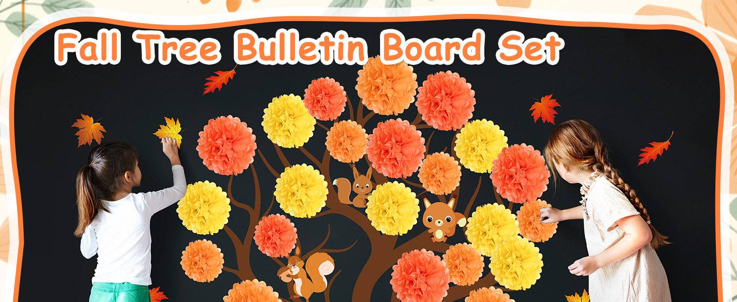 Amazon.com : Fall Thanksgiving Tree Bulletin Board Set Decorations for ...