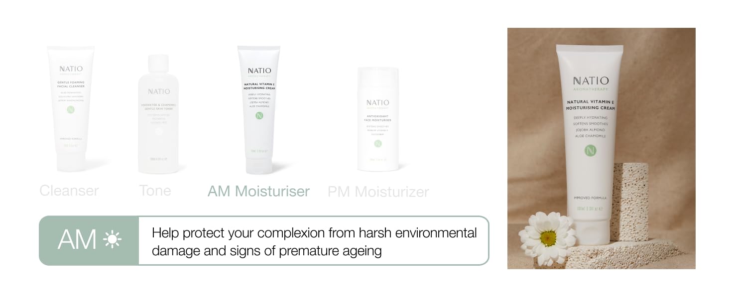 Amazon.com: Natio Australia Aromatherapy Natural Vitamin E Moisturizing Cream, 3.4 oz - Non ...