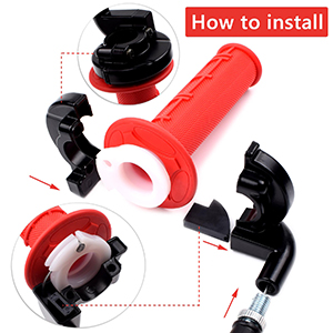 Amazon.com: Riyitauto 7/8" 22mm Twist Throttle Accelerator Soft Rubble Handle Grip Cable kit for ...