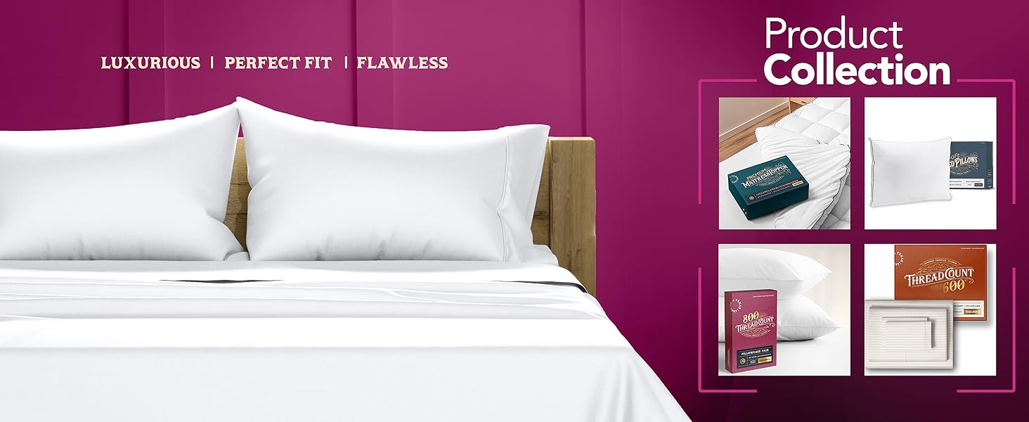 Amazon.com: TEXAS LINEN CO. 100% Egyptian Cotton Pillow Cases Standard/Queen Size Set of 2 ...