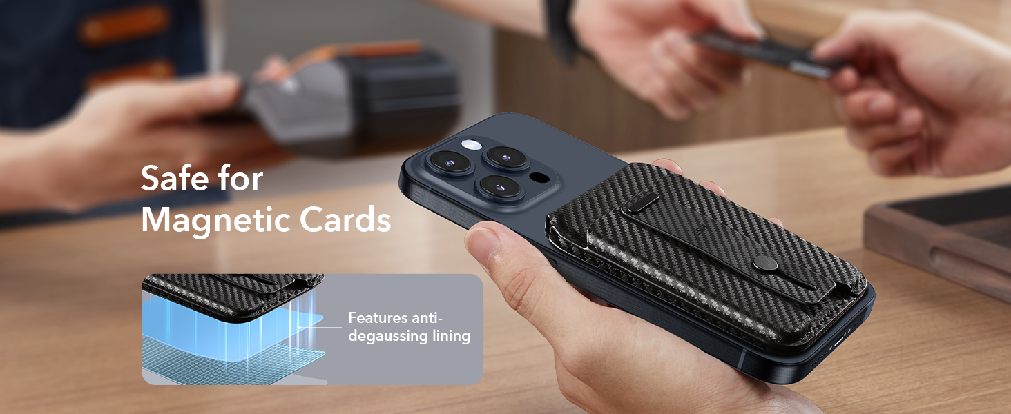 Amazon.com: ESR Upgraded for MagSafe Wallet, 5 Card Holder with Adjustable Stand, Secure Grip ...