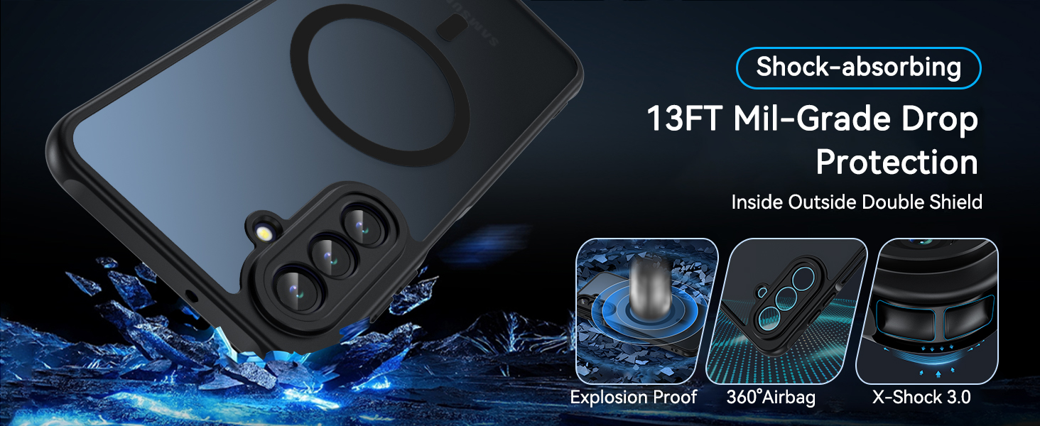 Amazon.com: BESINPO Magnetic for Samsung Galaxy A26 5G Phone Case with Screen Protector ...