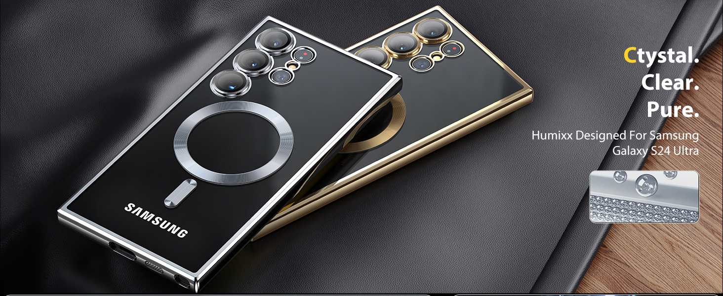 Amazon.com: Humixx for Samsung Galaxy S24 Ultra Case Magnetic Clear Case [Intergrated Camera ...