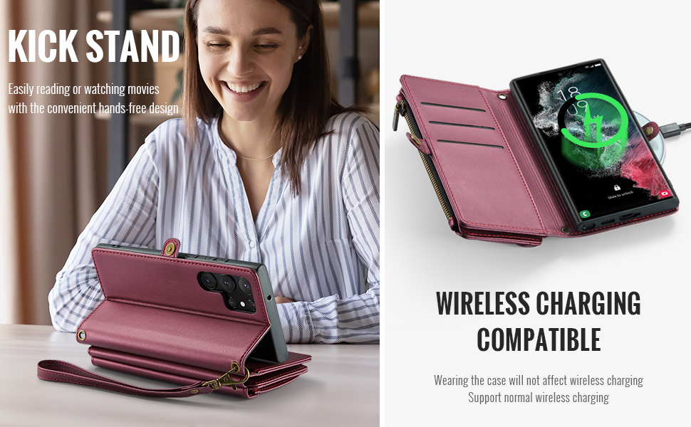 Amazon.com: Strapurs Crossbody Wallet Case Compatible with Samsung Galaxy S22 Ultra 5G RFID ...