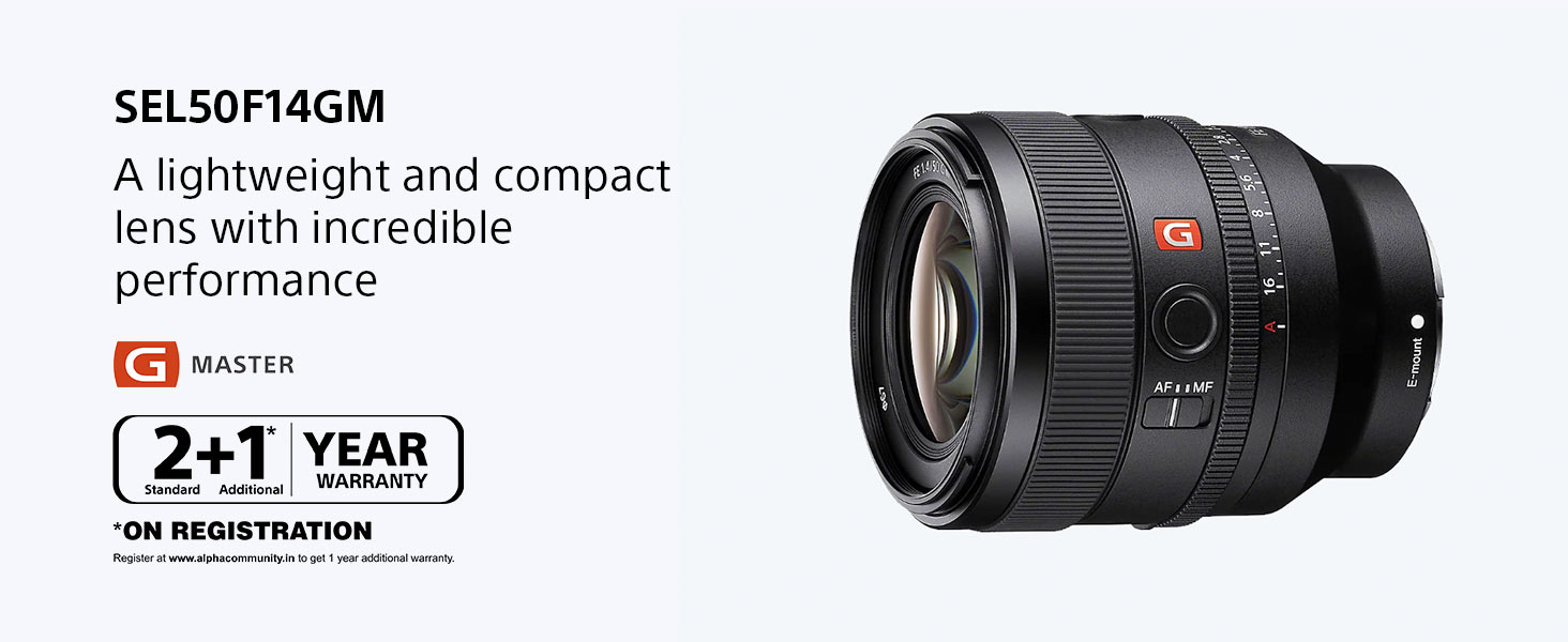 Sony E Mount FE 50mm F1.4 GM Full-Frame Lens (SEL50F14GM) | Standard Prime| Beautiful Bokeh ...