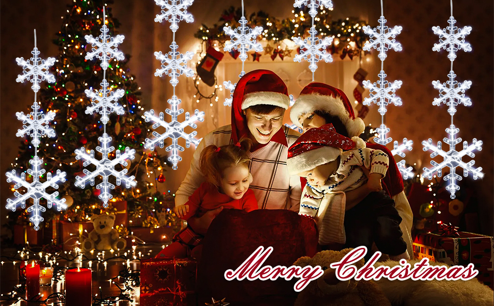 Amazon.com: [Timer] Christmas Window Decorations, 3 Pack Snowflake ...