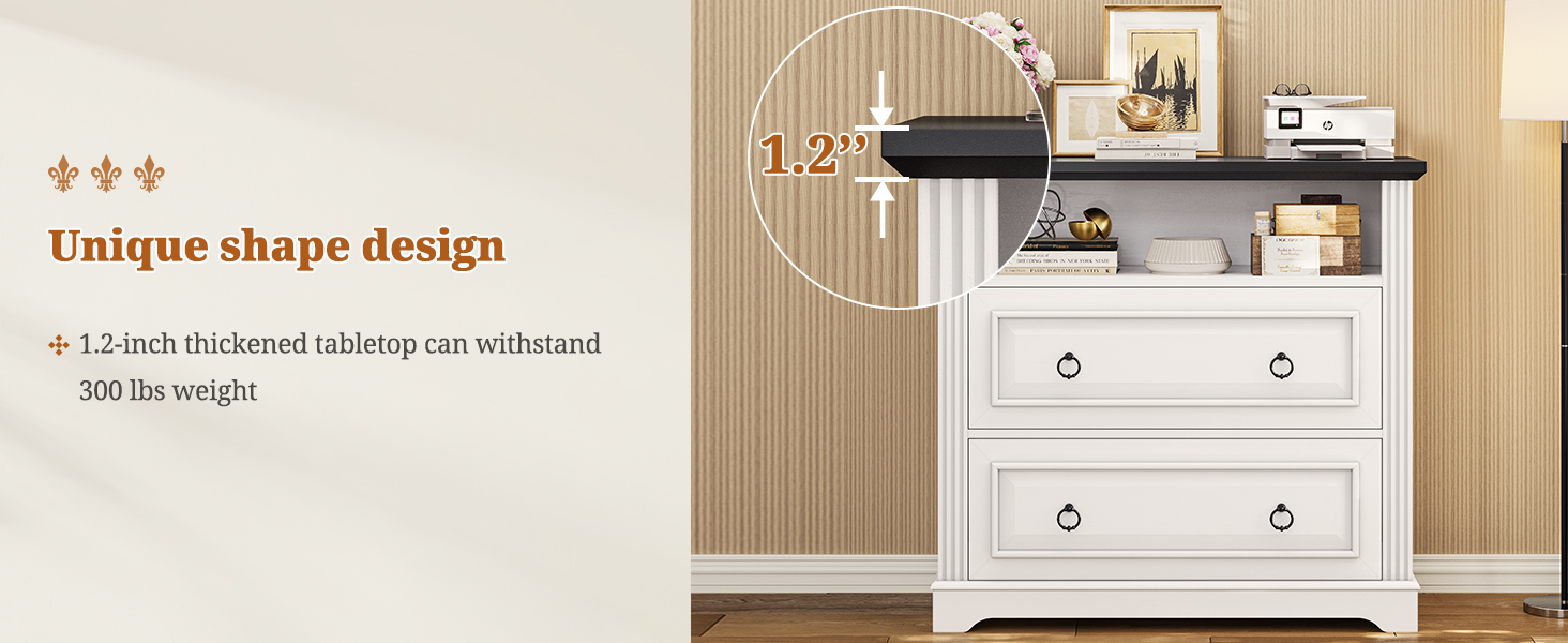 Amazon.com: Itaar 2 Drawer File Cabinet, Farmhouse Filing Cabinet for Home Office Fits Letter ...