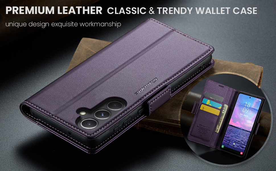 Amazon.com: FCOZCKLOM Compatible with Samsung Galaxy S23FE Wallet Case with RFID Blocking Card ...