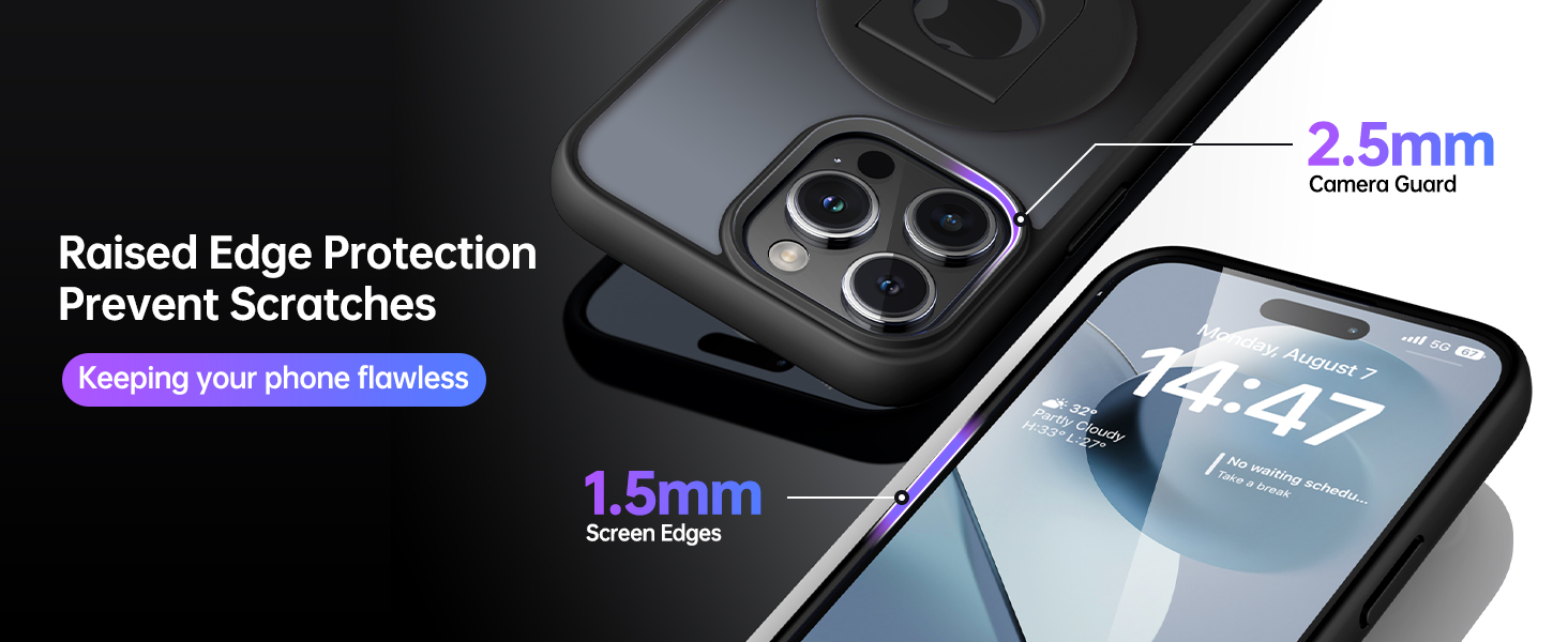 Amazon.com: Meifigno MagicRing Series for iPhone 15 Pro max Case - 360°Rotatable Ring Holder ...