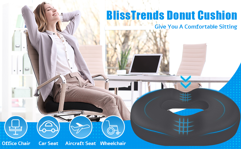Amazon.com: BlissTrends Donut Pillow Seat Cushion,Donut Chair Cushions for Postpartum Pregnancy ...