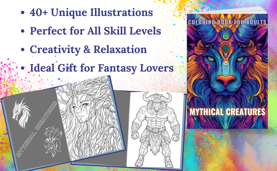 Amazon.com: Mythical Creatures Coloring Book for Adults: Dragons, Griffins, Centaurs, and Other ...
