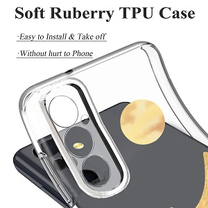 Amazon.com: Unov Case Compatible with Galaxy A35 5G Clear with Art Great Wave Embossed Pattern ...