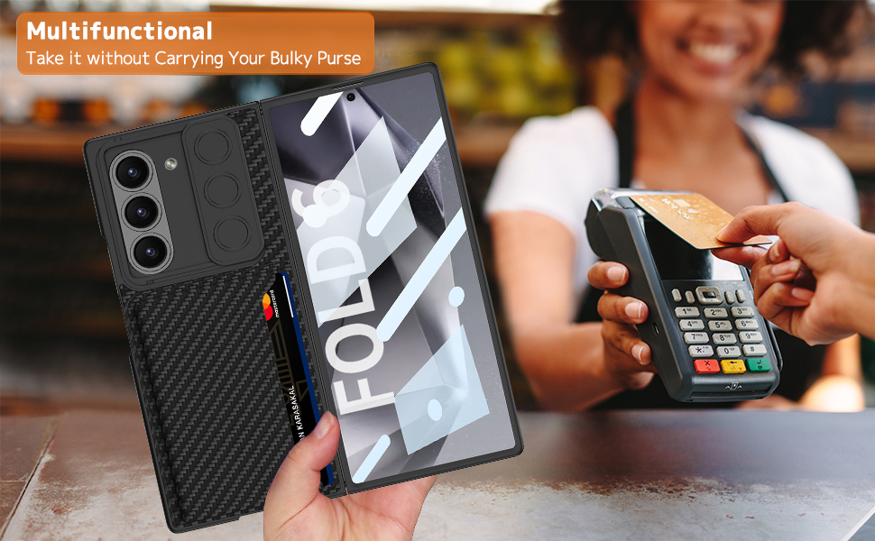 Amazon.com: NINKI Compatible Samsung Galaxy Z Fold 6 Wallet Case with Card Slot [Slide Camera ...