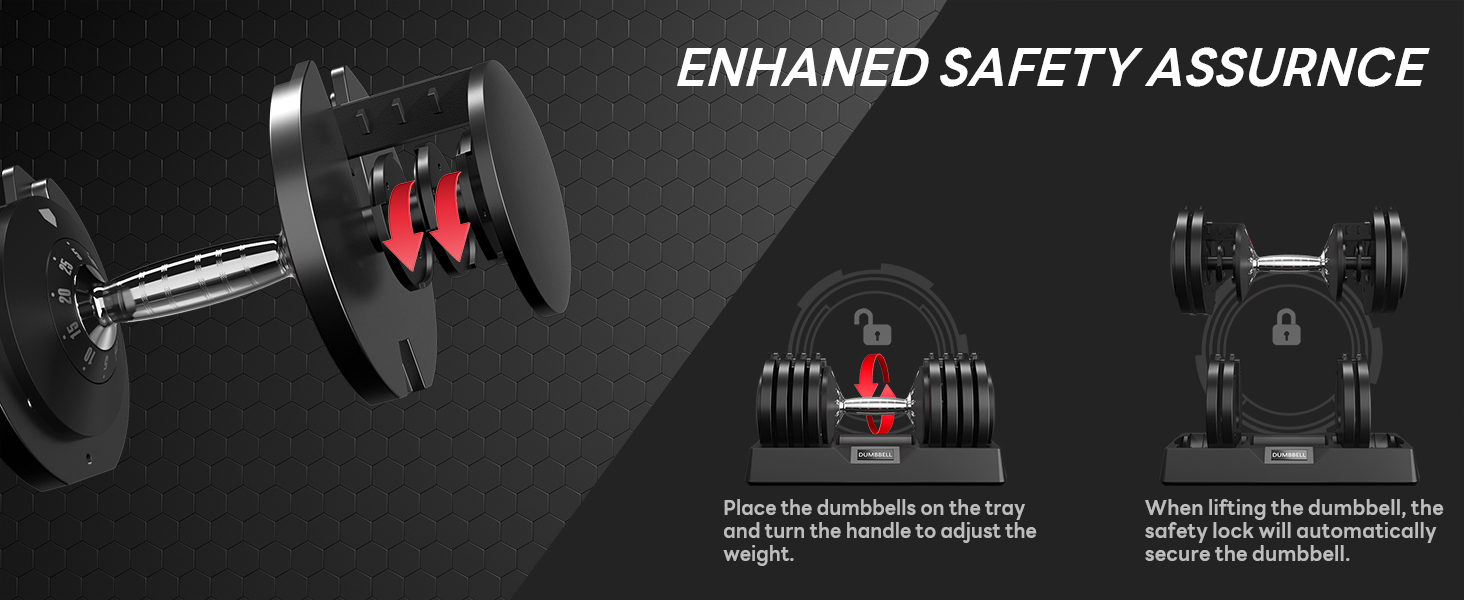 Amazon.com : SogesPower Adjustable Dumbbells, 25LB Adjustable Dumbbell ...