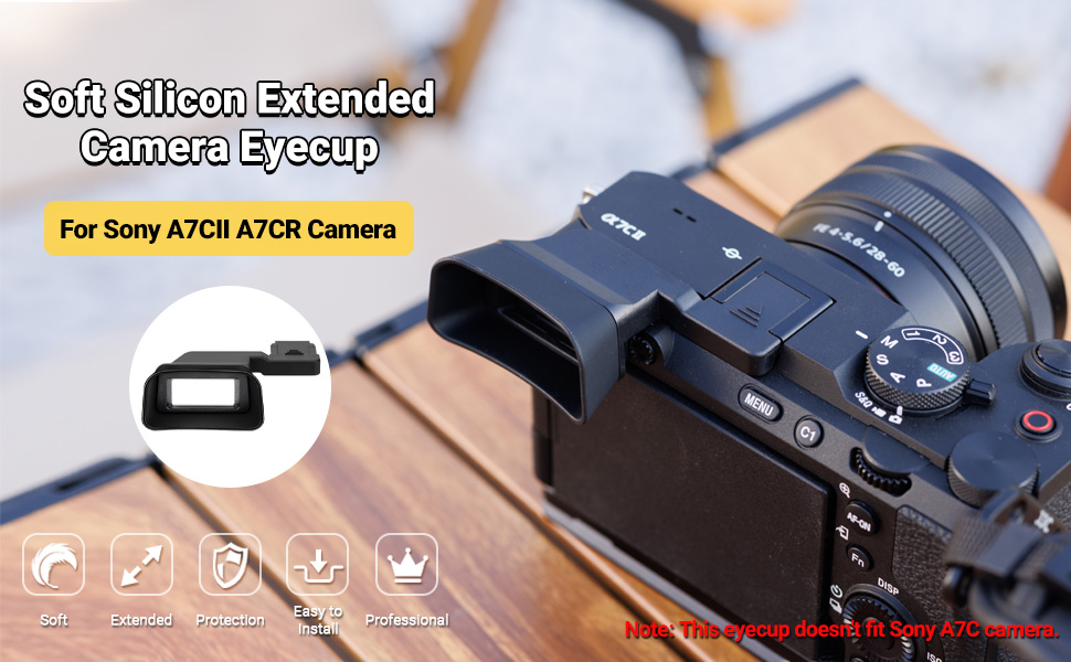 Amazon.com : A7CII A7CR Eyecup Eyepiece, Soft Silicon Extended Camera Eye Cup Viewfinder Special ...