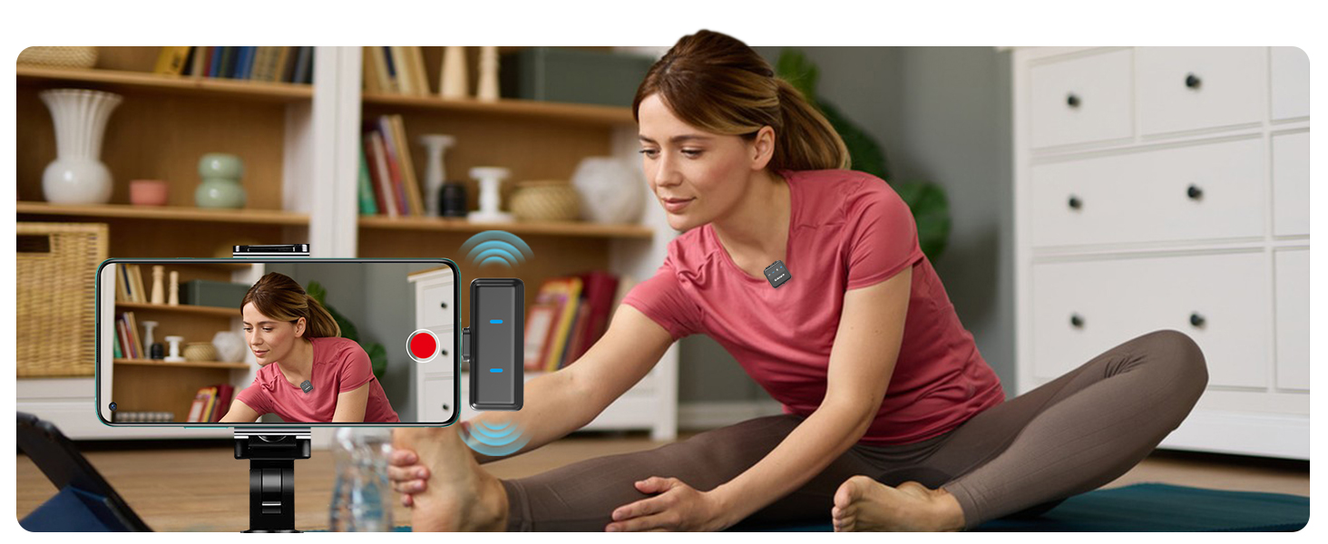 GRENARO P10 Wireless Mic for Youtubers with 3-Level Noise Reduction,Mic for YouTube Wireless ...