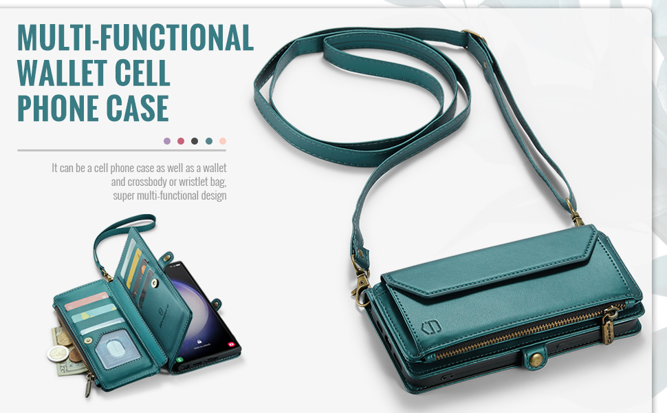 Amazon.com: Strapurs Crossbody for Samsung Galaxy S23 Ultra Case Wallet【RFID Blocking】 with 10 ...