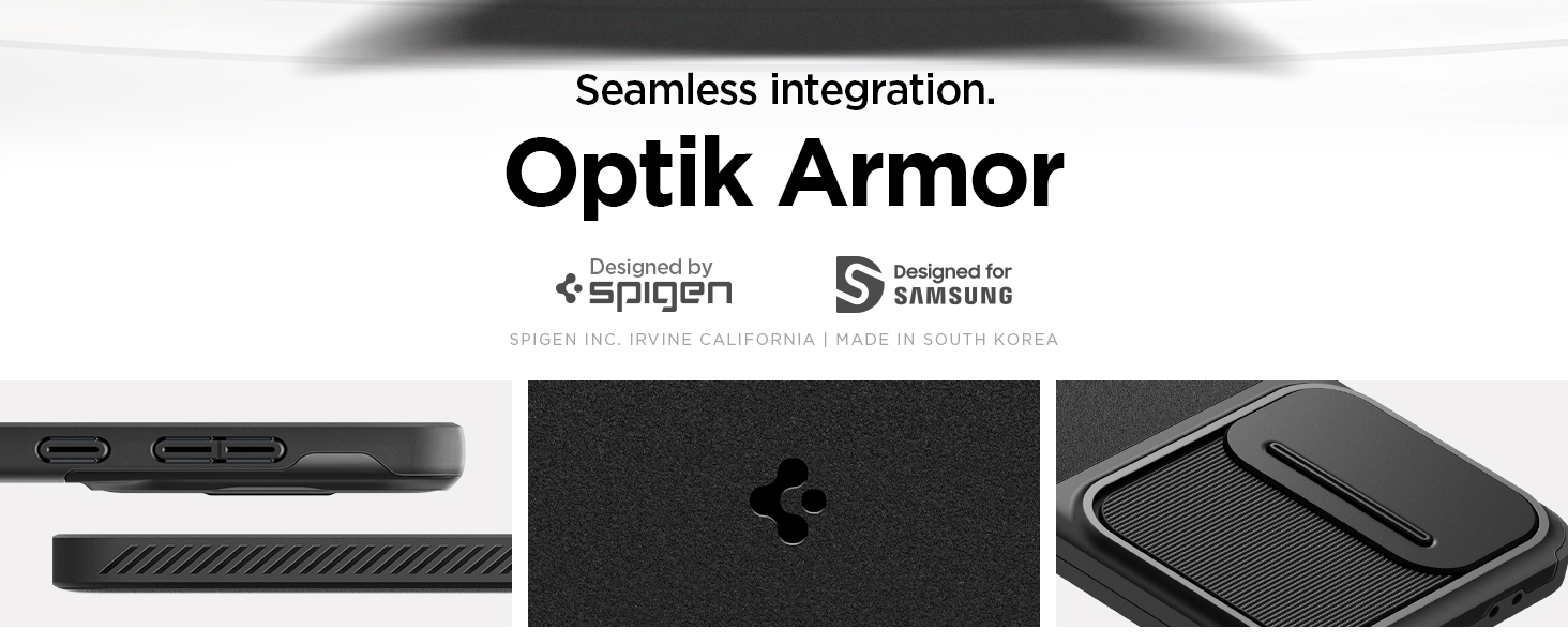 Spigen Case for Galaxy S24 FE Case, Optik Armor Designed for Samsung Galaxy S24 FE - Black ...