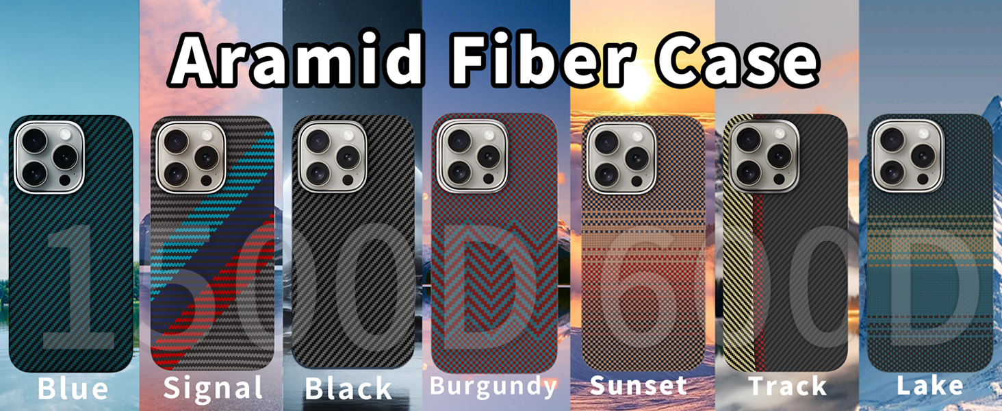 Amazon.com: Ghyivktc Real Aramid Fiber Case for iPhone 16 Pro [6.3 inch] Compatible with MagSafe ...