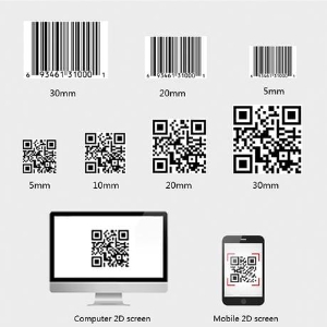 helett HT410 Barcode and QR 2D &1D Wired Handheld Indicator with Induction scanning and Suffix ...