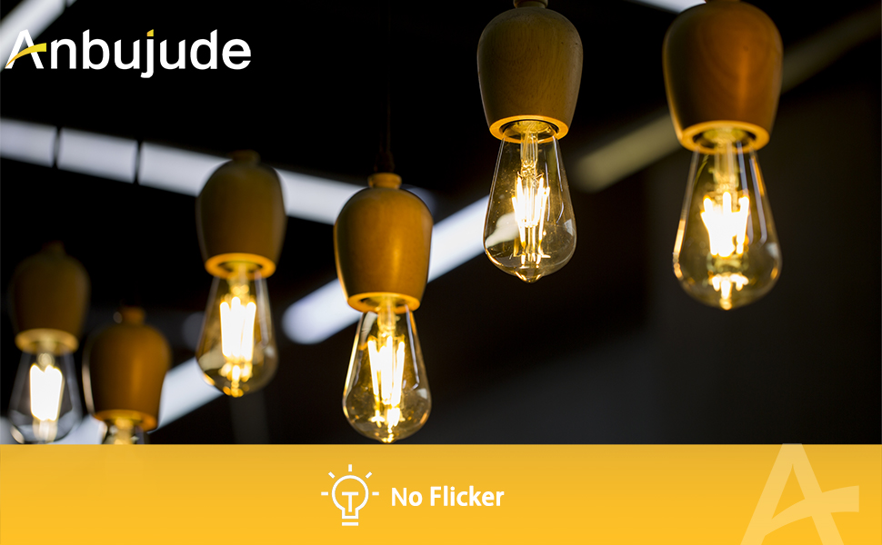 Anbujude Dimmable LED Edison Bulbs 100W Equivalent, 8W ST58 Vintage LED Filament Edison Light ...