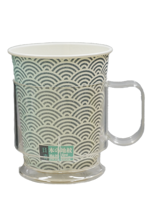 Amazon | サンナップ 300組 蓋付き 和柄 紙コップ 地紋柄 205ml 7oz ふたセット 【 7オンス 和風 地紋カップ ドリンキングリッド C20100JMN CR2060AK ...