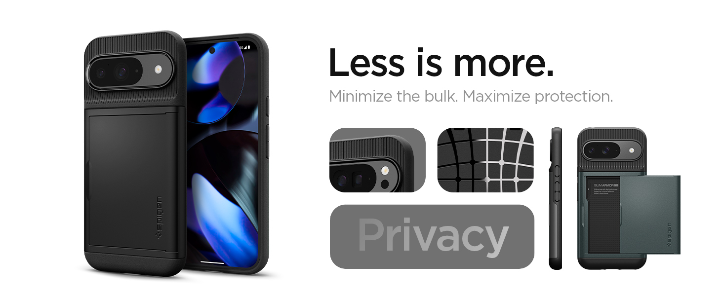 Amazon.com: Spigen Slim Armor CS Designed for Pixel 9 Case/Pixel 9 Pro Case (2024) [Hard Shell ...
