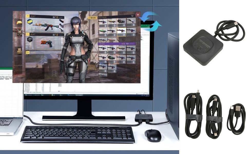 2 In 1 Usb Switch Splitter Type C Bi Direction Switch Usb C Switcher Splitter 8k Type C