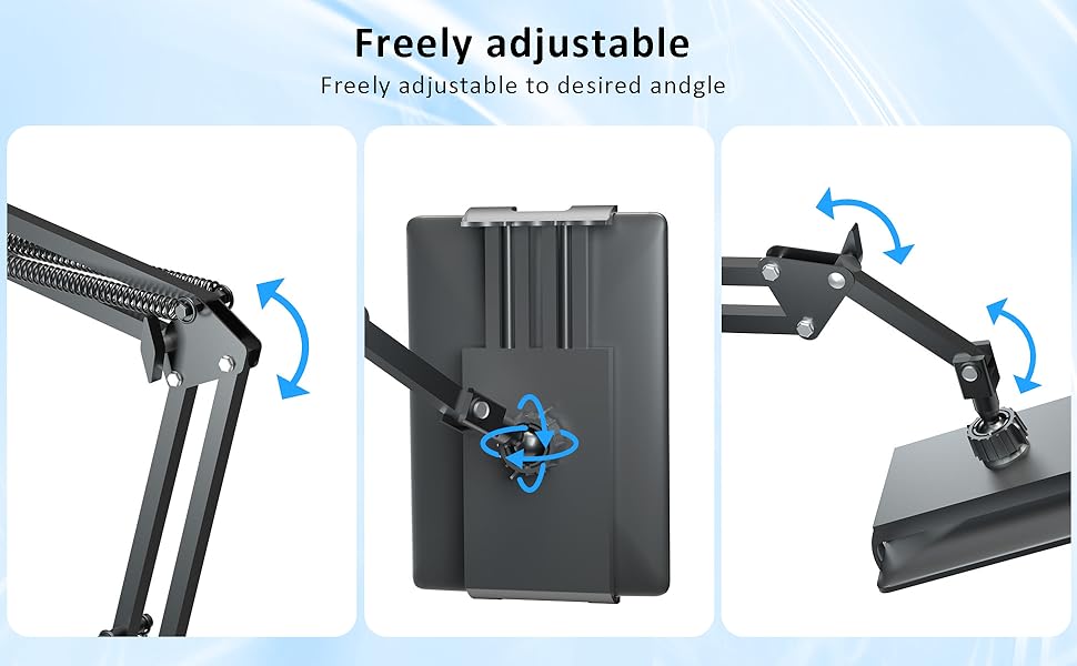 Amazon.com: Locthal Tablet Holder for Kindle Reading in Bed with Remote Page Turner, Easy Adjust ...