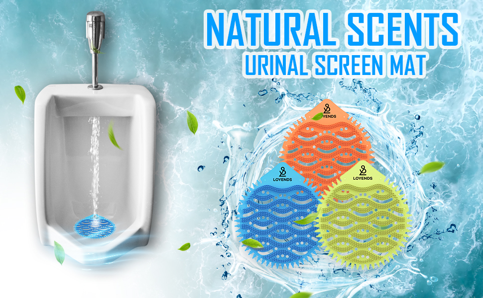LOYENDS Urinal Screen Deodorizer - 24 Pack - Anti Splash Scented Urinal Cakes with Disposable ...