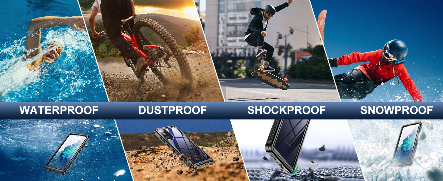 Amazon.com: SPIDERCASE for Samsung Galaxy S20 Fe 5G Case Waterproof,Built-in Camera Lens ...