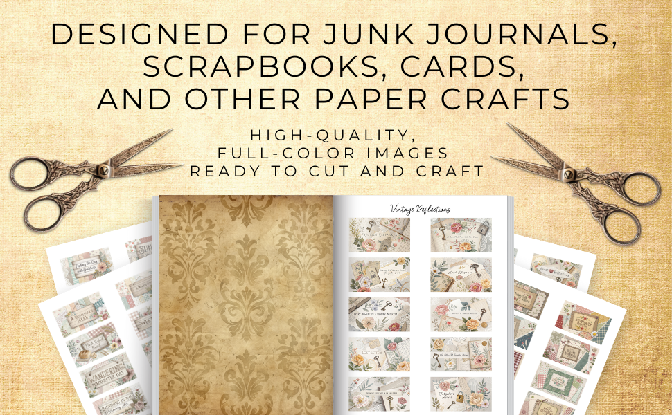 Vintage Cottagecore Phrases Ephemera Labels: 180 Sayings to Cut Out and Collage for Junk ...