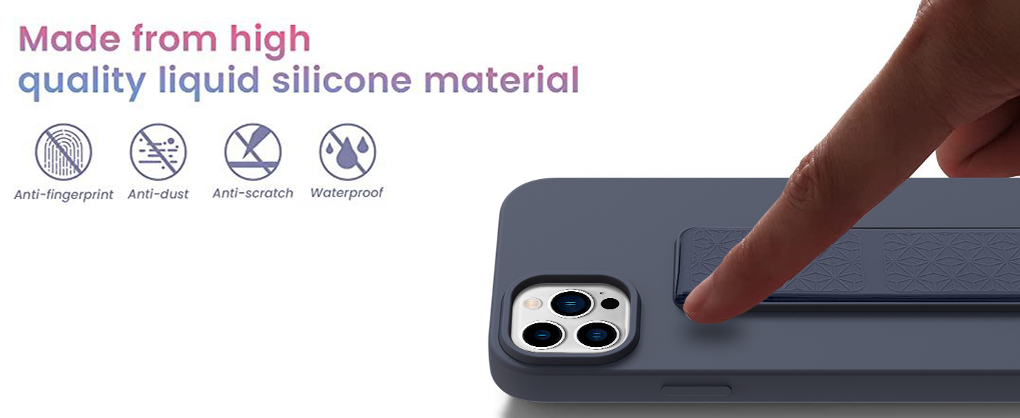 Amazon.com: LAUDTEC Silicone Kickstand Case Compatible with iPhone 15 pro max case Vertical and ...