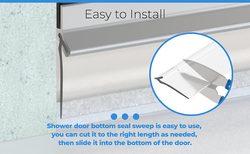 Amazon.com: PalpitateC Shower Door Bottom Seal Clear Vinyl Shower Door Drip Sweep Fit for Framed ...