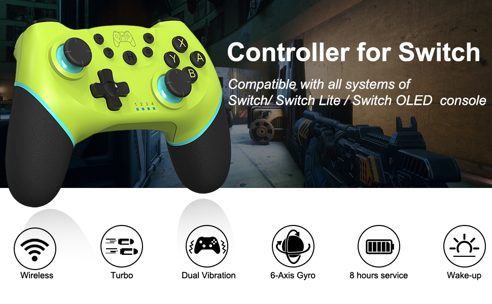 [2025 Upgraded] CuleedTec Switch Controller, Wireless Pro Controller for Switch 2/Switch/Lite ...