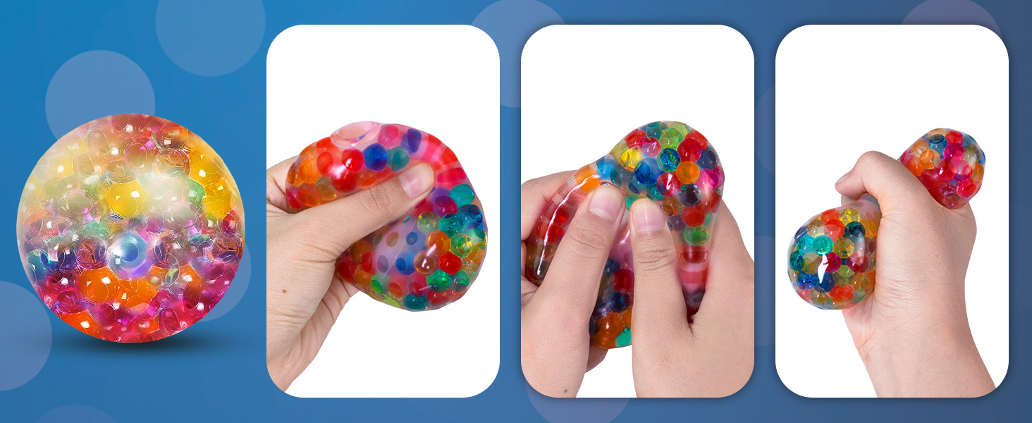 Hapitoys Sensory Stress Balls Set Fidget Toys, Squishy Stress Relief Ball, 12 Pack Squeeze Ball ...