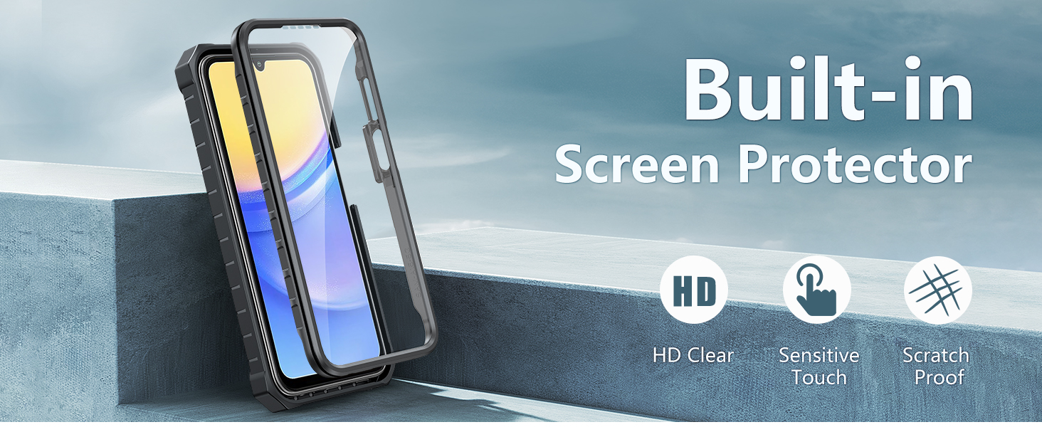 FNTCASE for Samsung Galaxy A15-5G Case: Dual Layer 360 Full Protection Heavy Duty Cell Phone ...