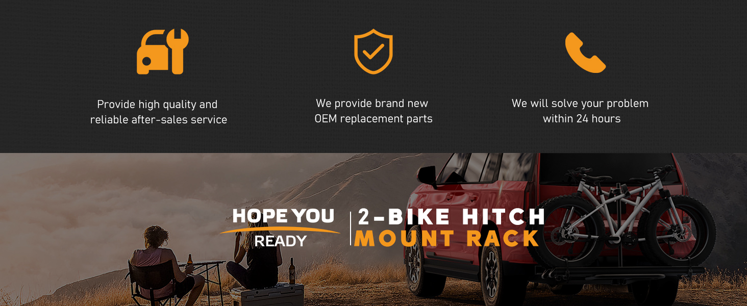 Amazon.com: HOPE YOU READY 2 Bike Rack with Ramp, 2" Hitch Mounted Heavy Duty : Sports & Outdoors