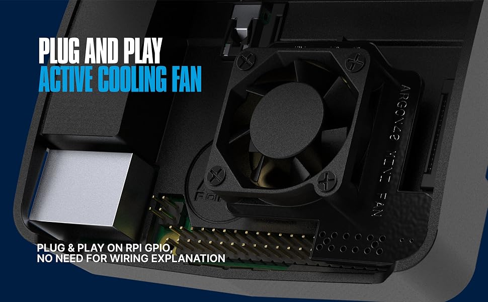 Amazon.com: Argon Mini Fan HAT | Raspberry Pi 4b Heat Sink and Fan | ON-Off Switch for The ...