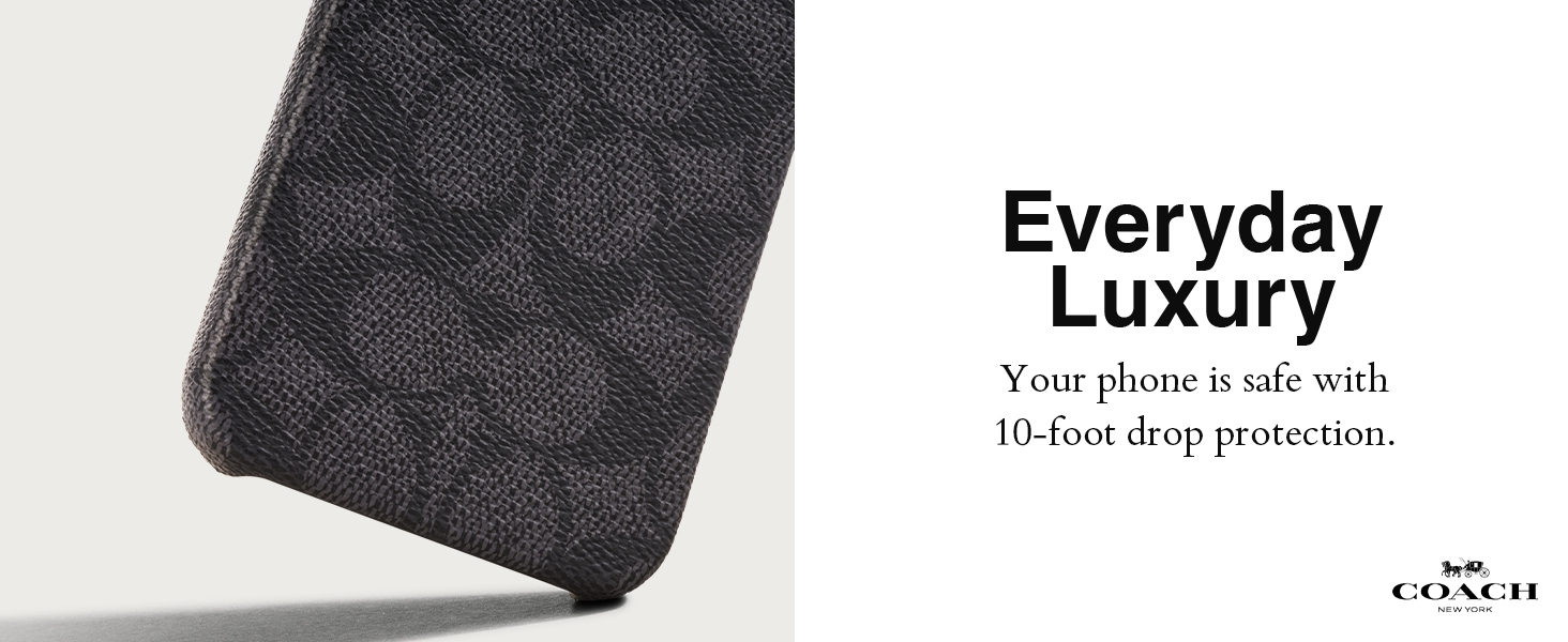 Amazon.com: Coach Signature Canvas Slim Wrap iPhone 15 Pro Case, Compatible with Wireless ...