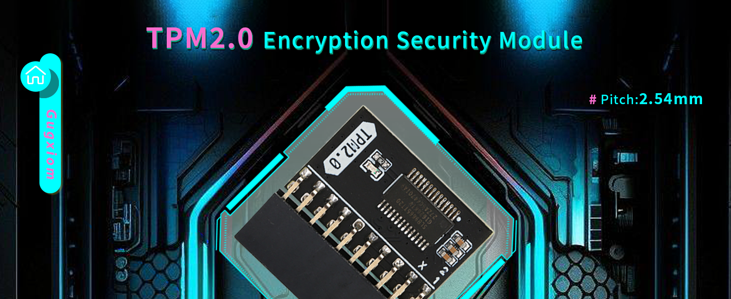 Replacement Tpm2 0 Encryption Security Module 20pin 2 10p Standalone Crypto Processor Tpm 2 0