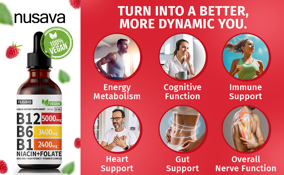 Amazon.com: (4 Pack) Vitamin B12 Liquid Drops, Vegan B12 Sublingual ...