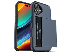 Amazon.com: Jiunai for iPhone 16 Pro Max Case Card Holder Wallet for 2 Cards Slide Hidden Pocket ...